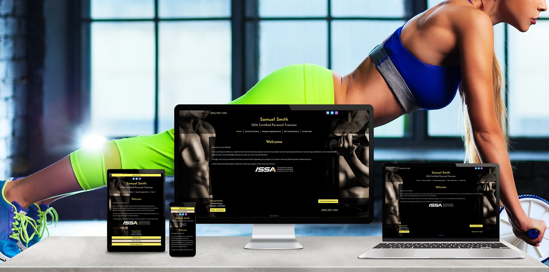 Responsive Fitness Websites for ISSA Personal Trainers